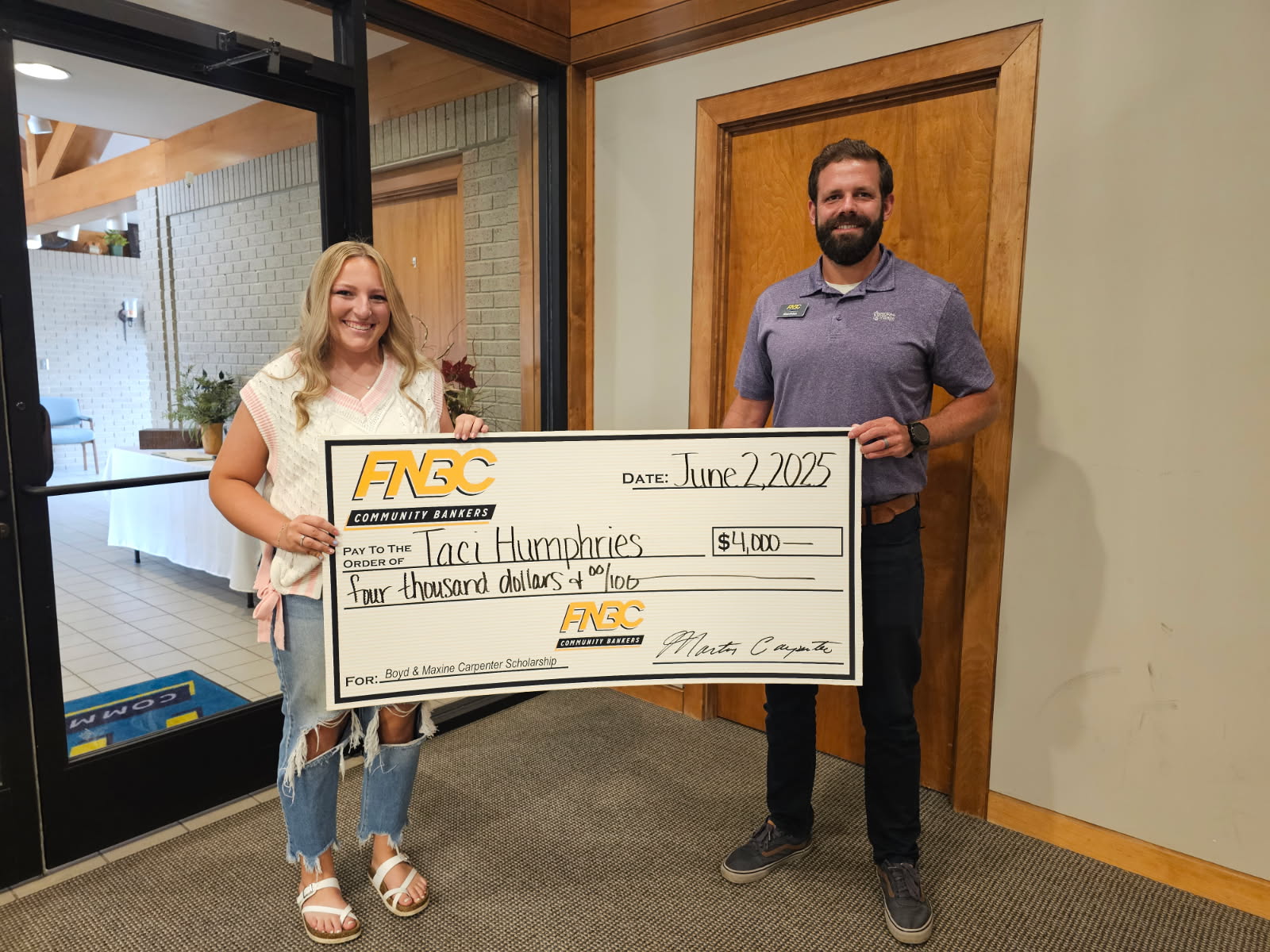 FNBC awards 2025 Boyd & Maxine Carpenter Scholarship - FNBC